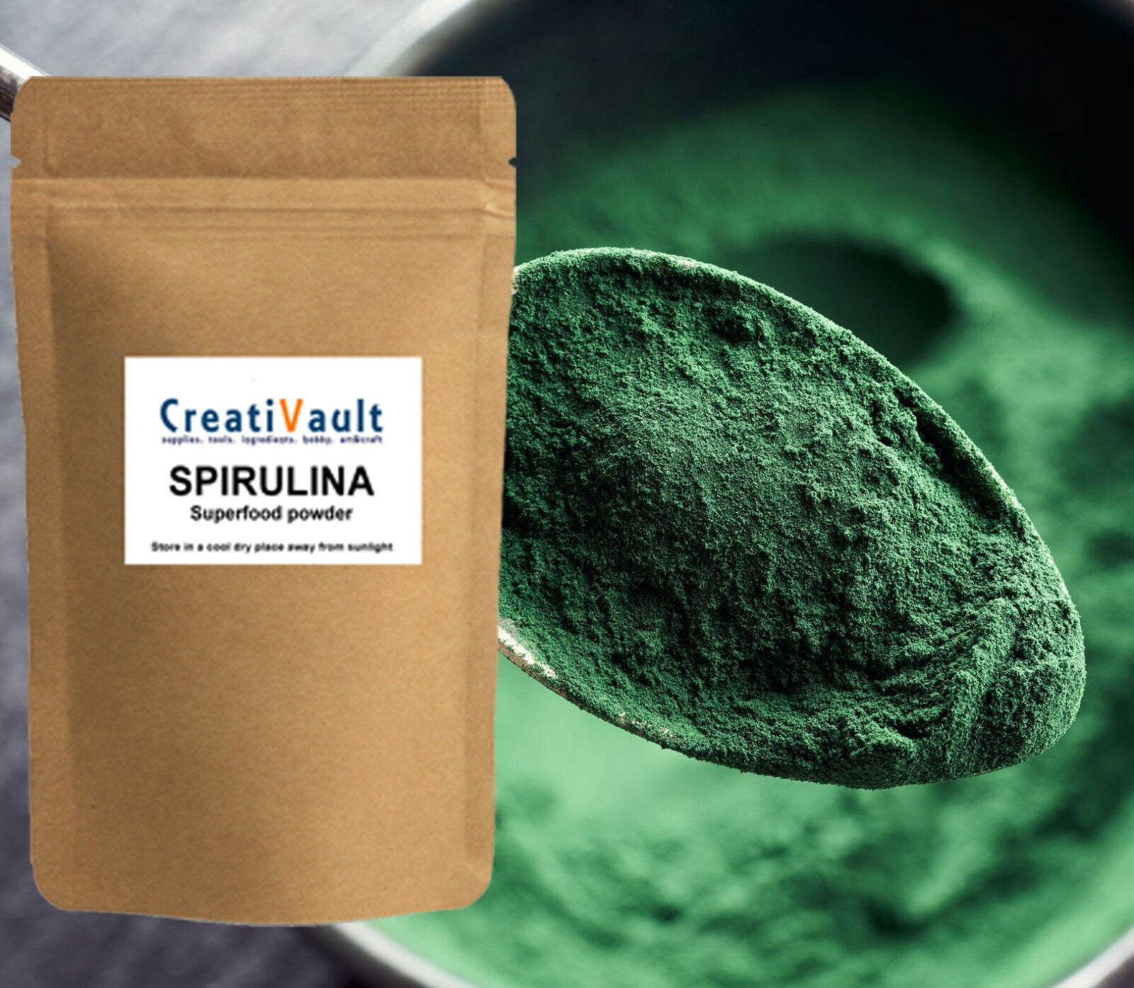 Premium Organic Spirulina Powder 100% Pure, Detox & Supplement Food Gr ...