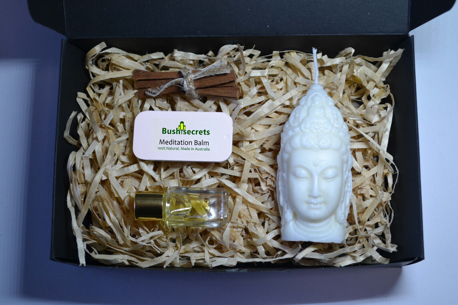 Meditation box gift Anointing oil Meditation Balm Candle Sandalwood st ...